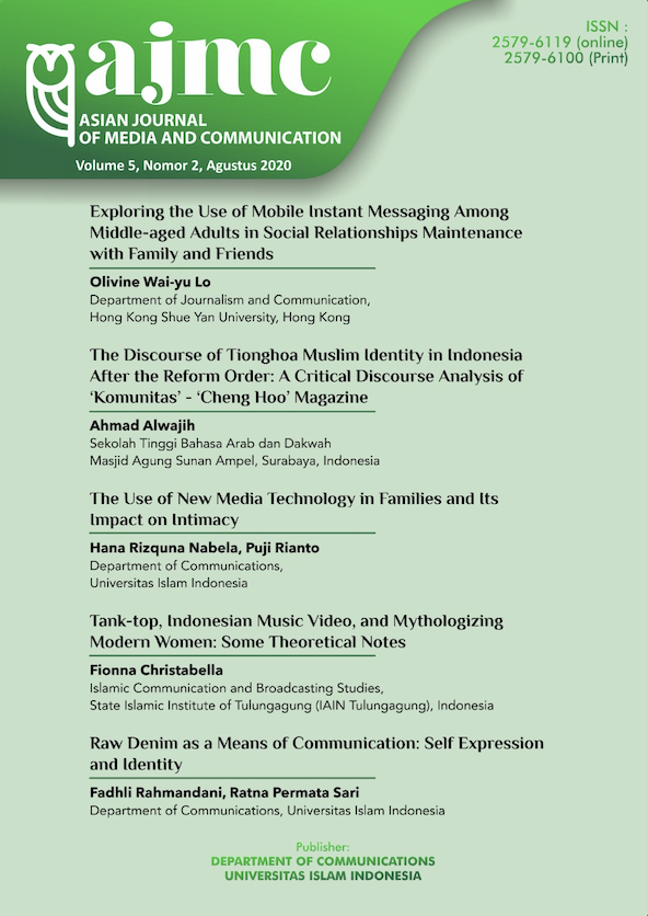 Asian Journal of Media and Communication - Faculty of Psychology and ...